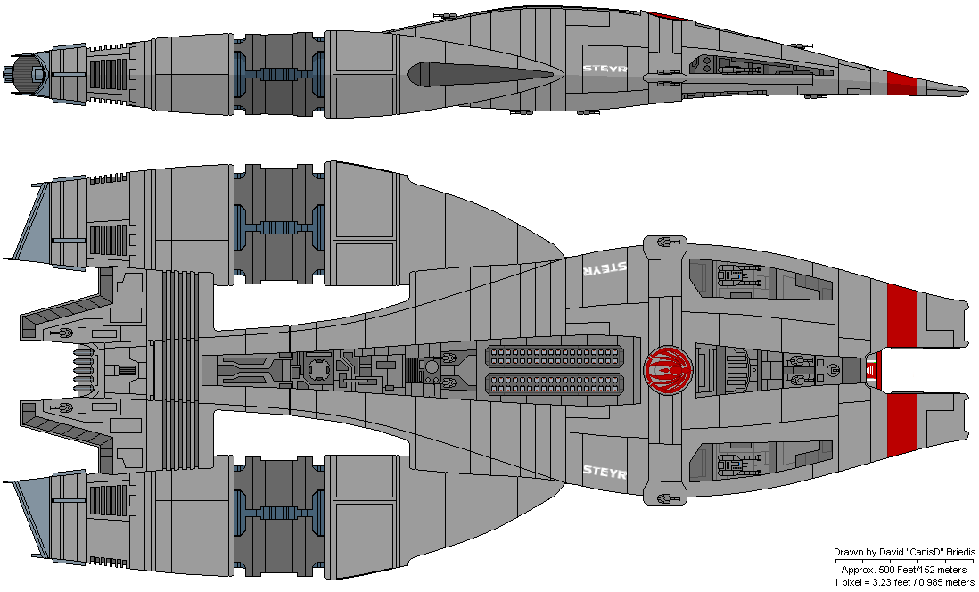 Steyr Class Frigate (D8) | Battlestar Galactica Fanon Wiki | Fandom
