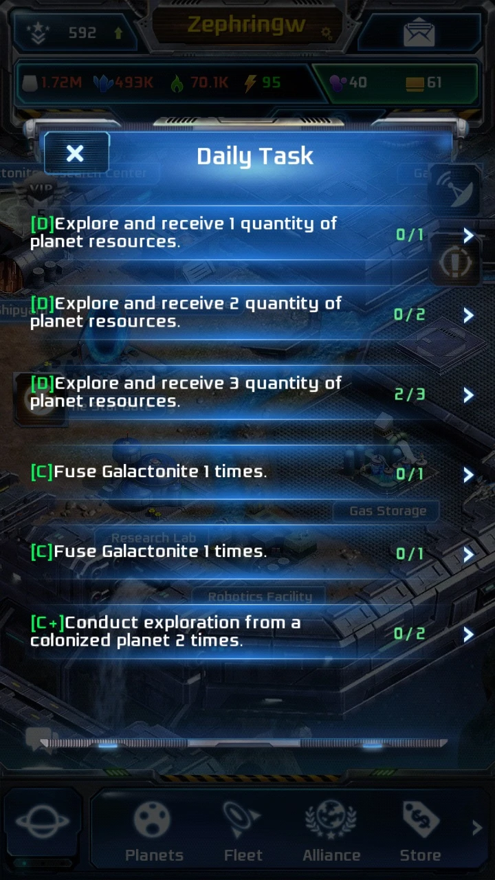 Daily Tasks | Galaxy Empire Wiki | Fandom