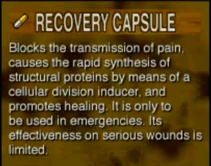 Recovery Capsule | Galerians Wiki | Fandom