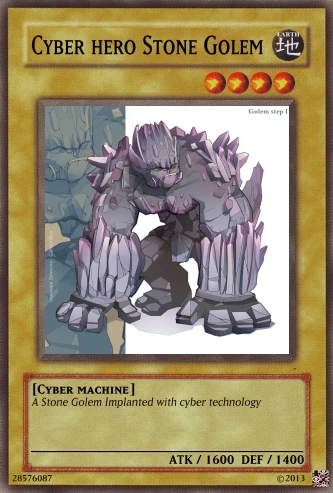 Cyber Hero Stone Golem | Game card maker Wiki | Fandom