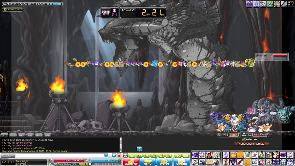 Monster drop too many items that players had hard time pickup items ...