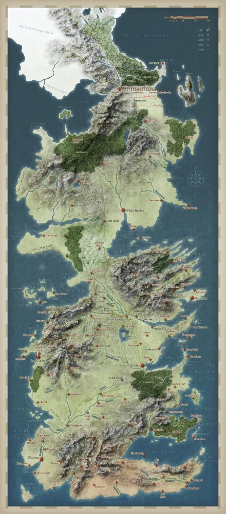 Populations, Land and Armies of the Known World | Game of Thrones ...