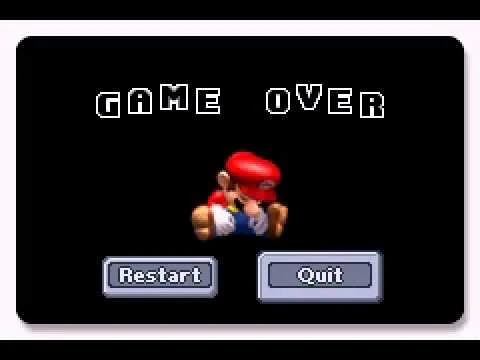 Game Over Mario Screen