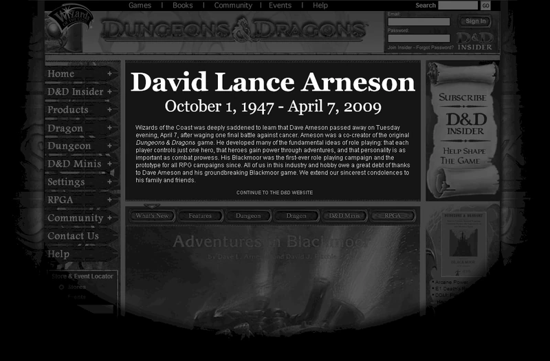 Arneson, David | Gamer Jargon Wiki | Fandom