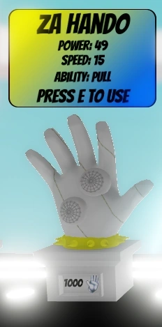 Za Hando (Slap Battles) | Game Weapons Wiki | Fandom