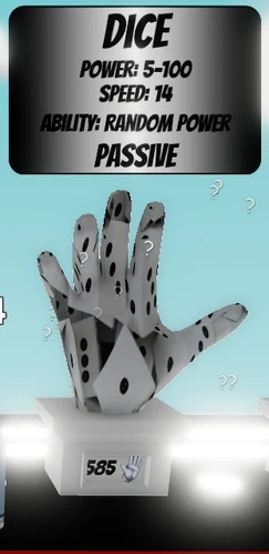 Dice Glove (Slap Battles) | Game Weapons Wiki | Fandom