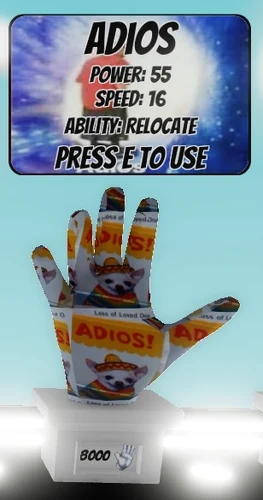 Adios Glove (Slap Battles) | Game Weapons Wiki | Fandom