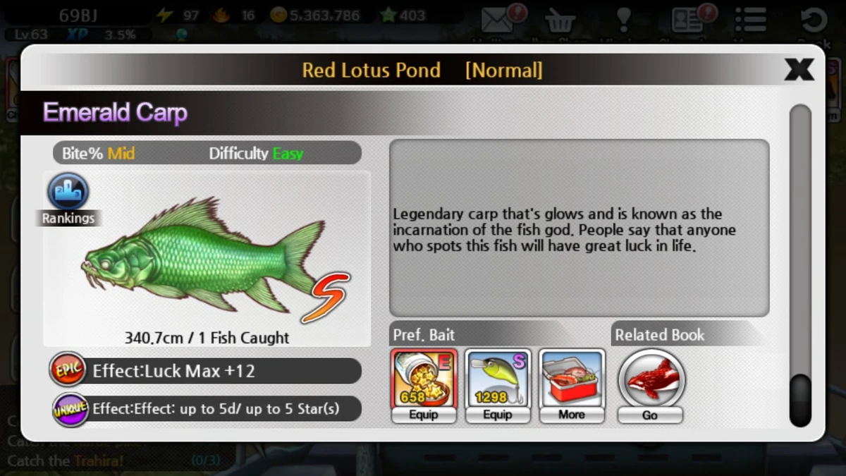 Emerald Carp | Fishing Superstars Wiki | Fandom