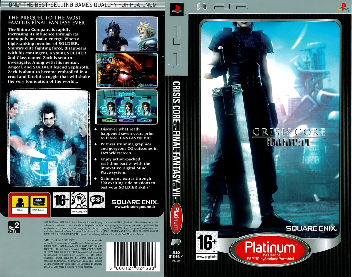 Crisis Core -Final Fantasy VII-/Covers - Codex Gamicus - Humanity's ...