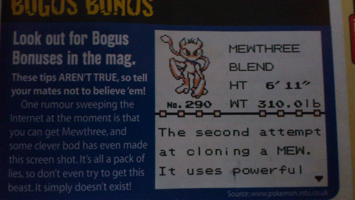 Mewthree | Gaming Urban Legends Wiki | Fandom