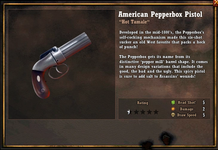 American Pepperbox Pistol | Gangs of Boomtown Wiki | Fandom