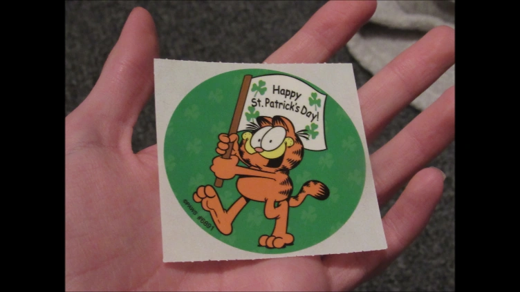 Garfield Flag St. Patrick's Day Sticker | Garfield Collectibles Wiki ...