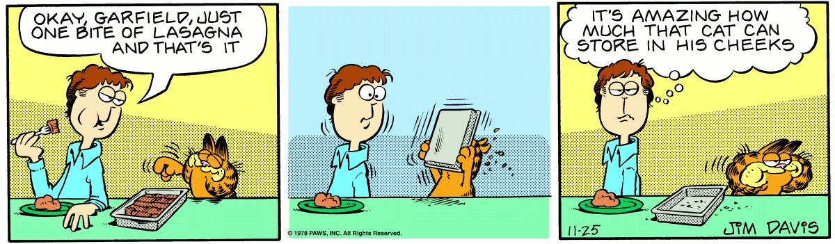 November 25 | Garfield Comic Strips Wiki | Fandom