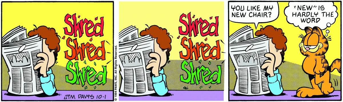 Garfield, October 1994 comic strips | Garfield Wiki | Fandom