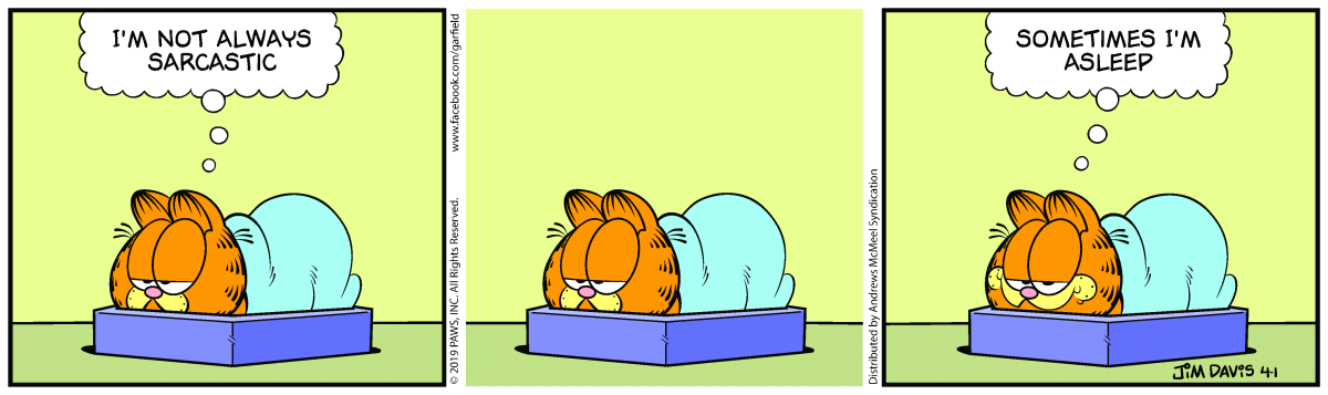 Garfield, April 2019 comic strips | Garfield Wiki | Fandom