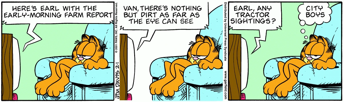 Garfield, February 2001 comic strips | Garfield Wiki | Fandom