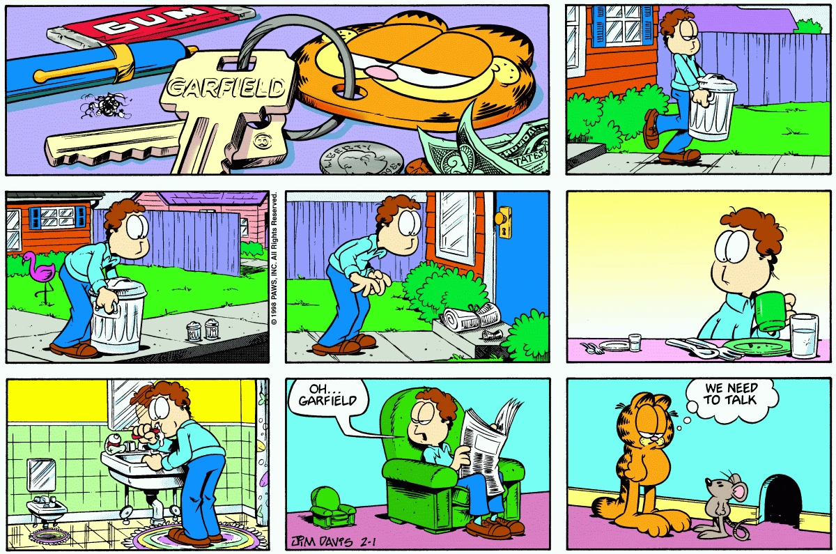 Garfield, February 1998 comic strips | Garfield Wiki | Fandom