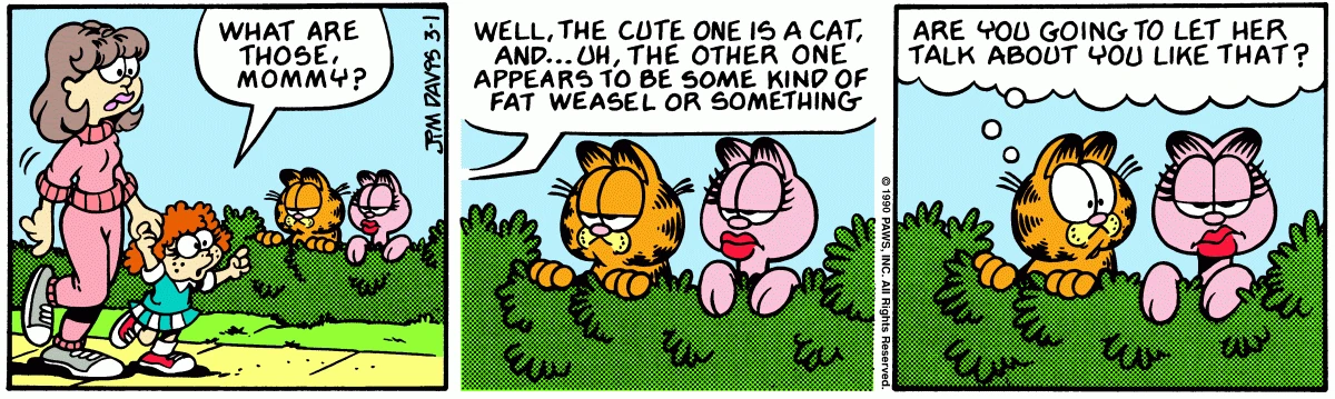 Garfield, March 1990 comic strips | Garfield Wiki | Fandom