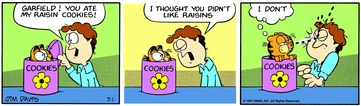 Garfield, July 1983 comic strips | Garfield Wiki | Fandom