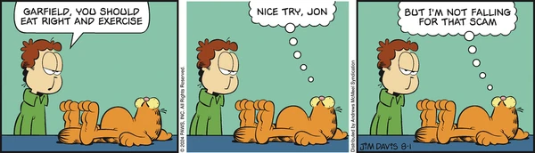 Garfield, August 2024 comic strips | Garfield Wiki | Fandom