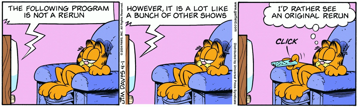 Garfield, April 2004 comic strips | Garfield Wiki | Fandom