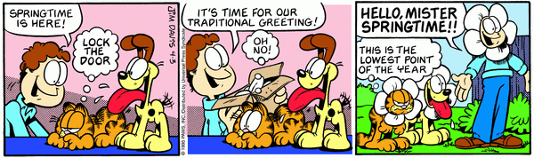 Garfield, April 1995 comic strips | Garfield Wiki | Fandom