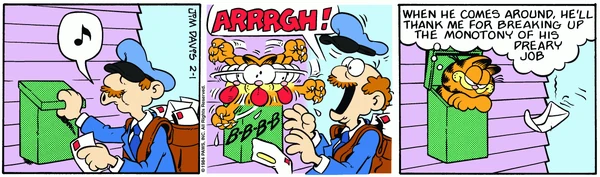 Garfield, February 1984 comic strips | Garfield Wiki | Fandom
