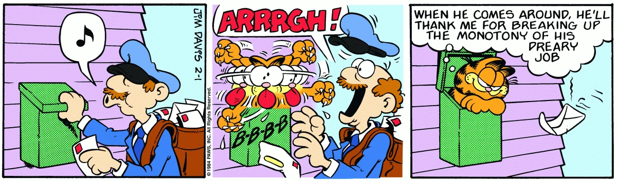 Garfield, February 1984 comic strips | Garfield Wiki | Fandom
