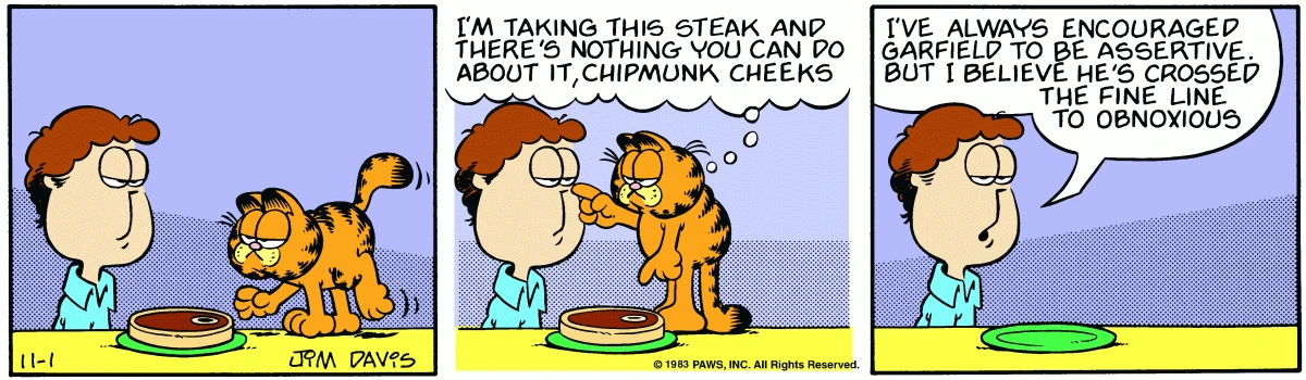 Garfield, November 1983 comic strips | Garfield Wiki | Fandom
