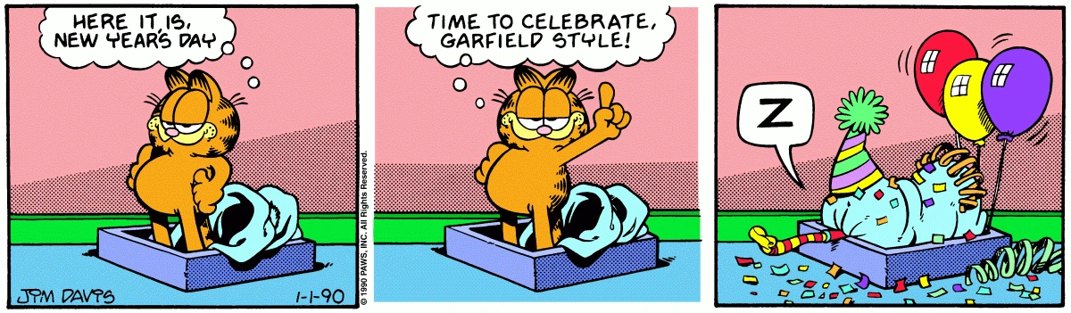 Garfield, January 1990 comic strips | Garfield Wiki | Fandom