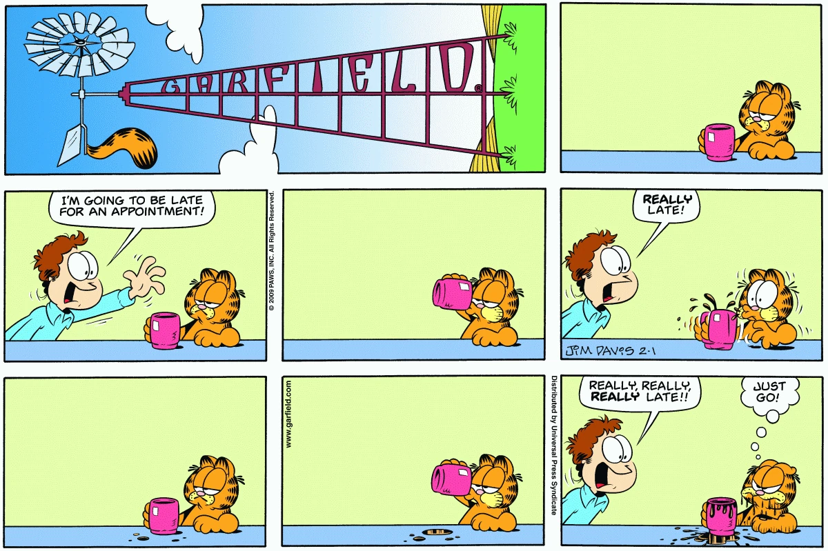 Garfield, February 2009 comic strips | Garfield Wiki | Fandom