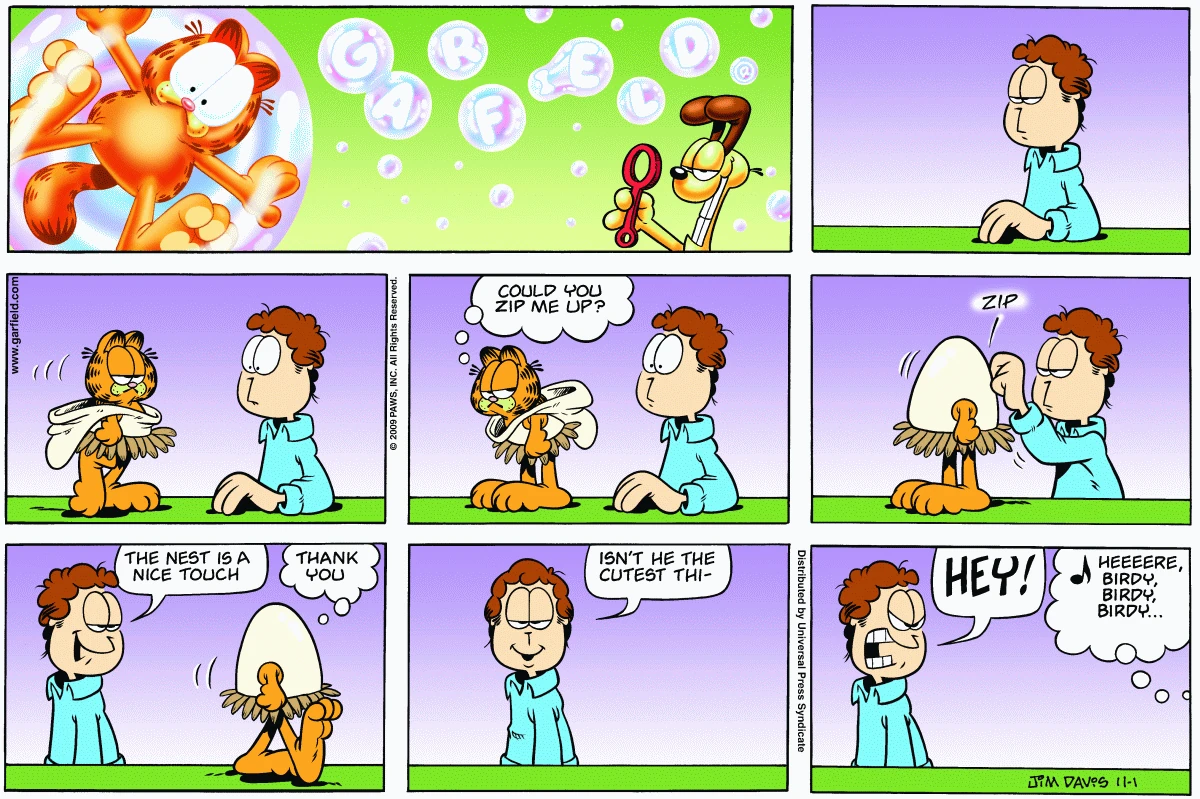 Garfield, November 2009 comic strips | Garfield Wiki | Fandom