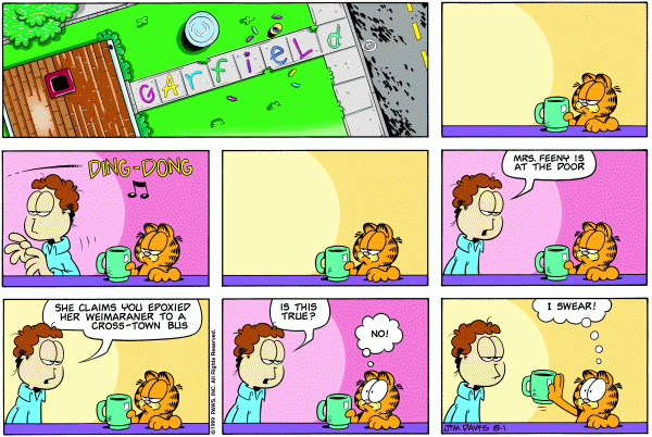 Garfield, August 1999 comic strips | Garfield Wiki | Fandom
