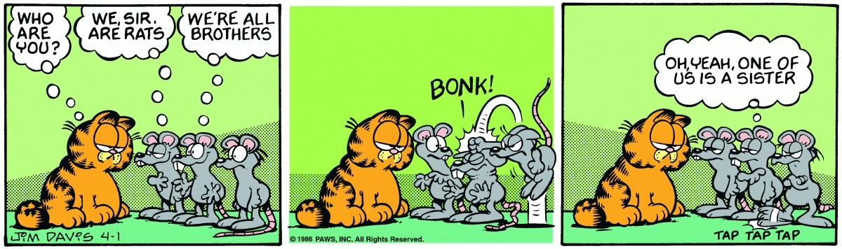 Garfield, April 1986 comic strips | Garfield Wiki | Fandom