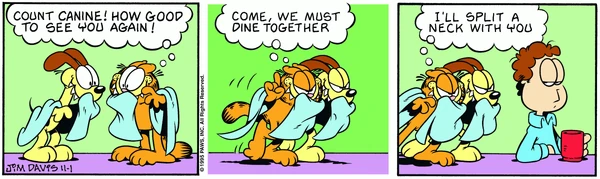 Garfield, November 1995 comic strips | Garfield Wiki | Fandom