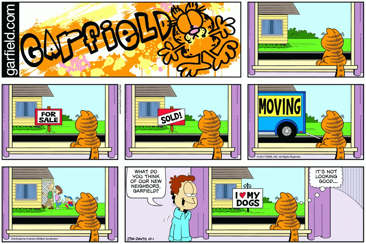 Garfield, October 2017 comic strips | Garfield Wiki | Fandom