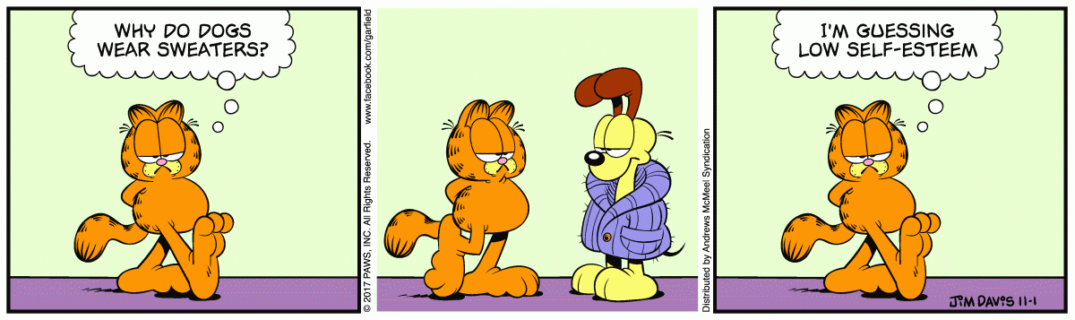 Garfield, November 2017 comic strips | Garfield Wiki | Fandom