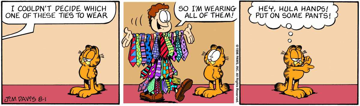 Garfield, August 1996 comic strips | Garfield Wiki | Fandom