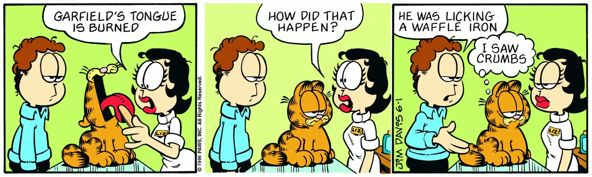 Garfield, June 1996 comic strips | Garfield Wiki | Fandom