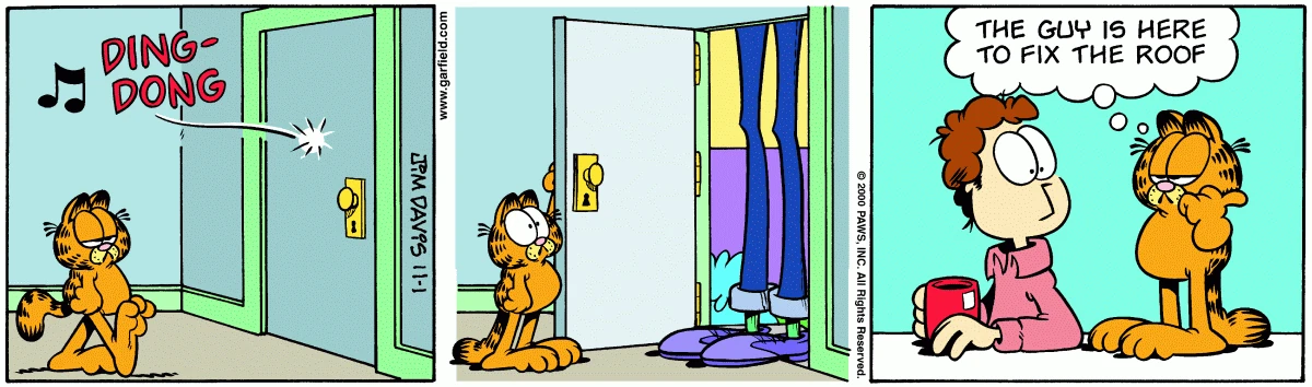 Garfield, November 2000 comic strips | Garfield Wiki | Fandom