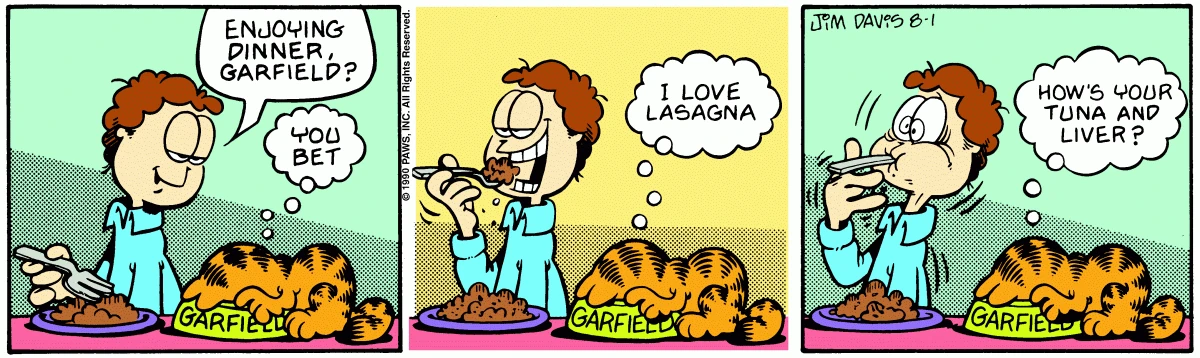 Garfield, August 1990 comic strips | Garfield Wiki | Fandom