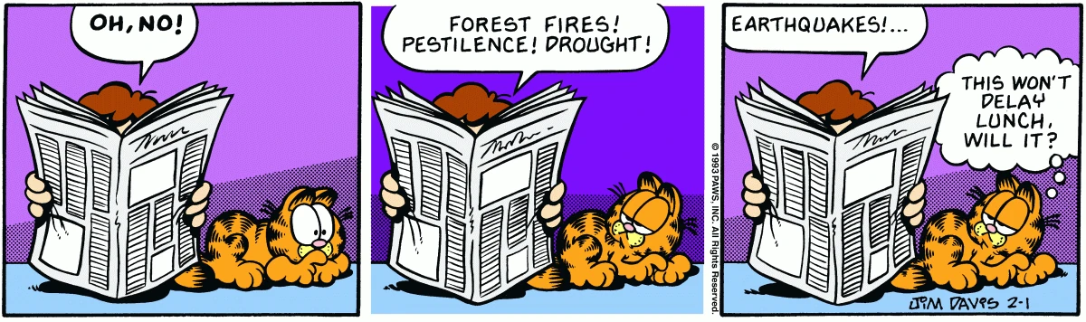 Garfield, February 1993 comic strips | Garfield Wiki | Fandom