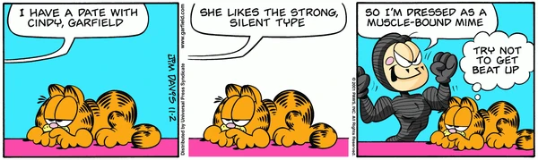 Garfield, November 2001 comic strips | Garfield Wiki | Fandom