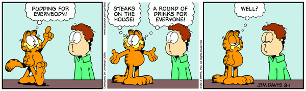 Garfield, August 2013 comic strips | Garfield Wiki | Fandom