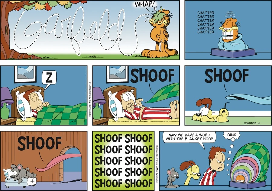 Garfield, November 2020 comic strips | Garfield Wiki | Fandom