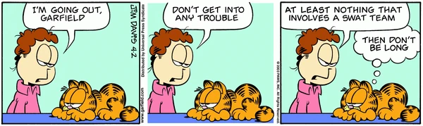Garfield, April 2003 comic strips | Garfield Wiki | Fandom