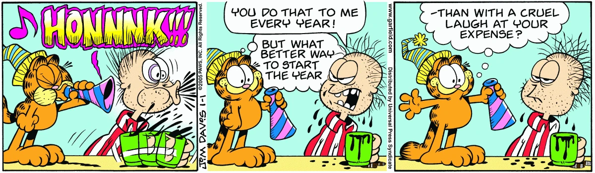 Garfield, January 2005 comic strips | Garfield Wiki | Fandom