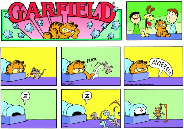 Garfield, November 1981 comic strips | Garfield+BreezeWiki