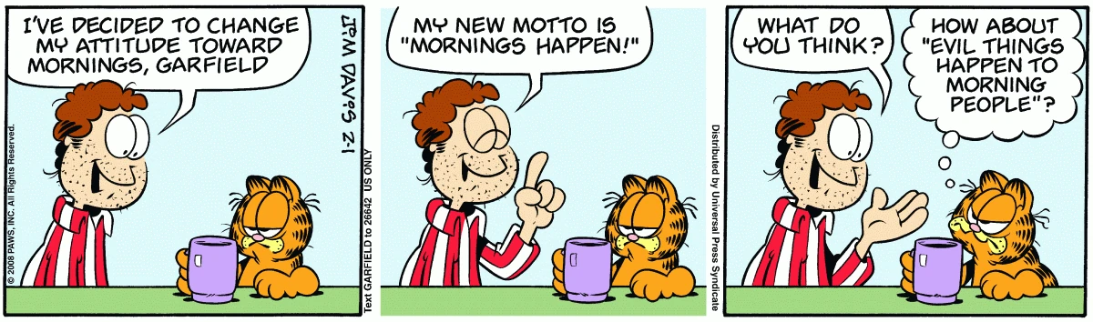 Garfield, February 2008 comic strips | Garfield Wiki | Fandom