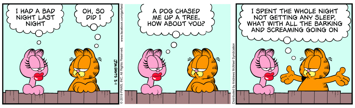 Garfield, March 2019 comic strips | Garfield Wiki | Fandom